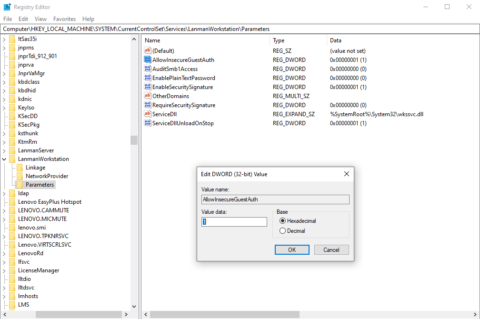Windows 10 can't connect to network share with guest access ...